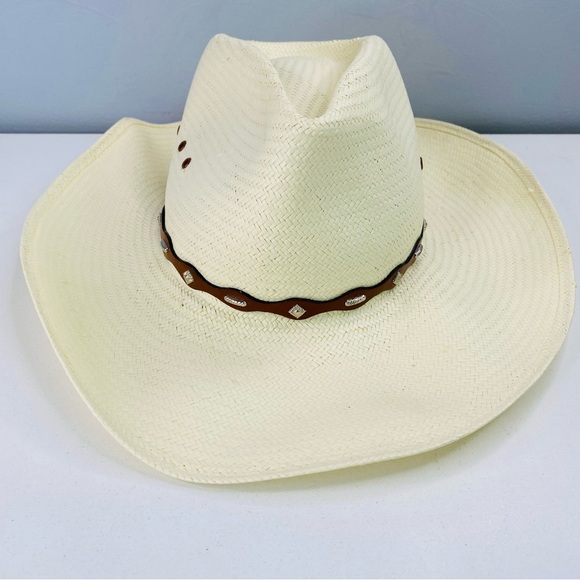 Stetson | Accessories | Vintage Stallion By Stetson Straw Cowboy Hat ...